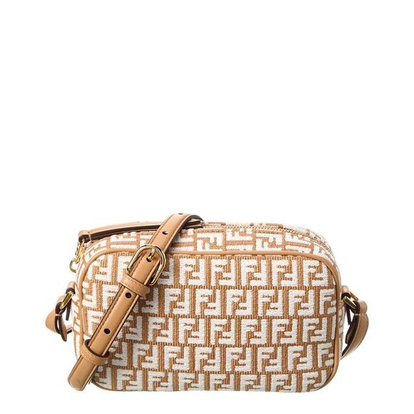 Fendi | Bags | Fendi Ff Mini Raffia Leather Camera Bag | Poshmark